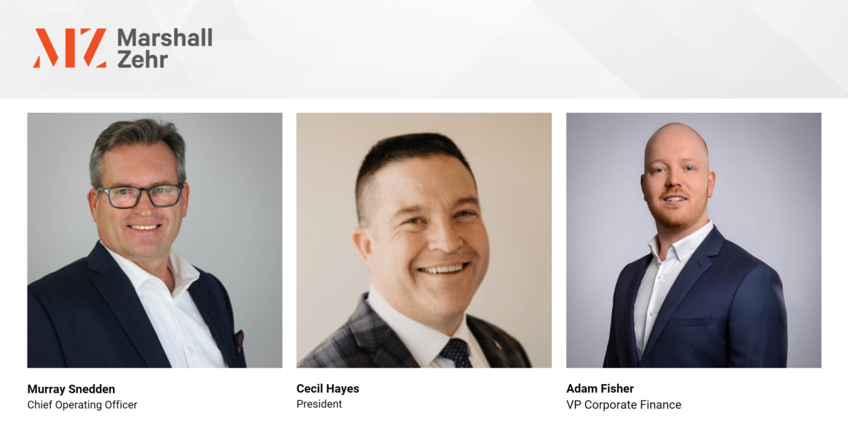 MarshallZehr announces changes to senior leadership team - MarshallZehr